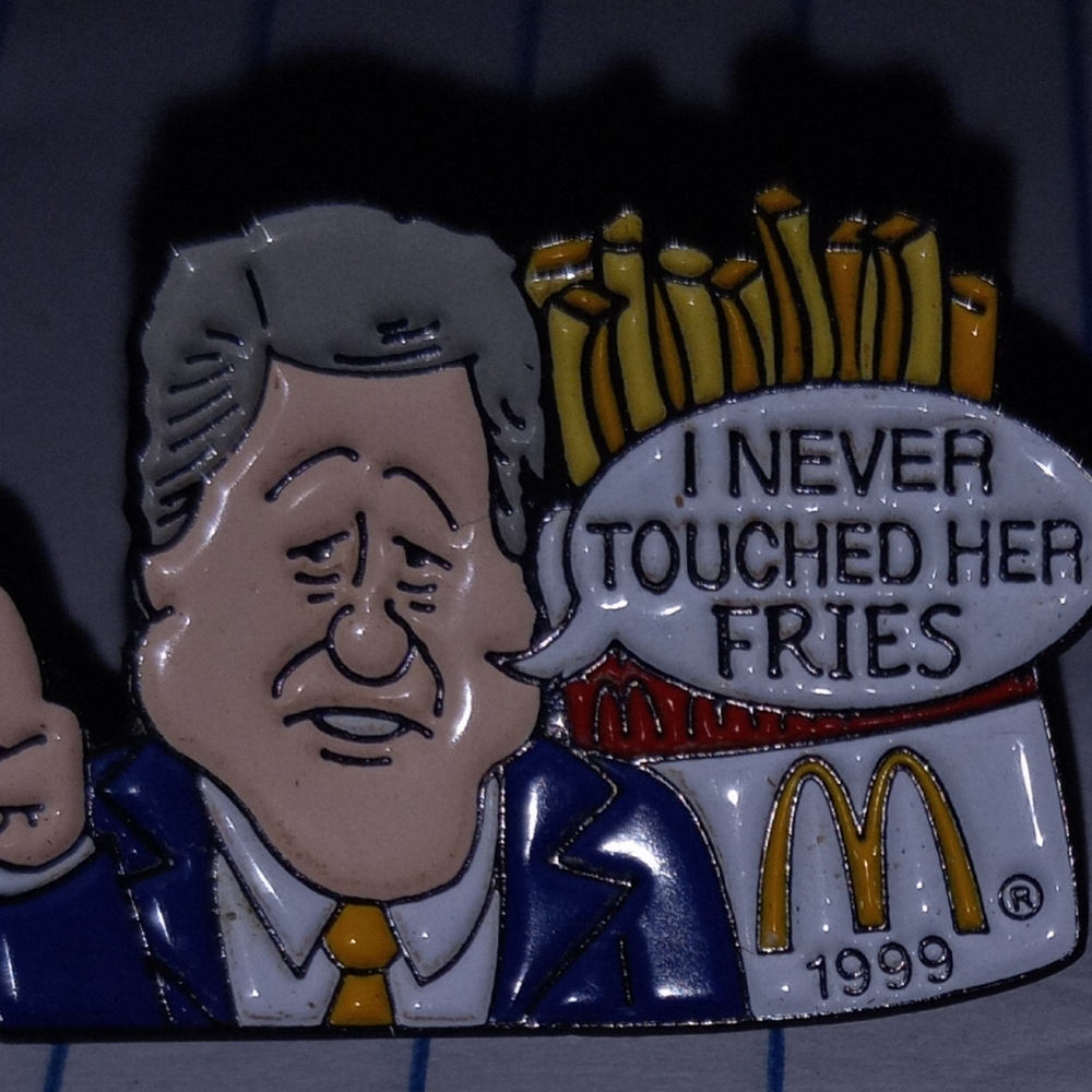 Vintage 1999 Bill Clinton Mcdonalds Pin - Gem Vintage 1999 Bill Clinton Mcdonalds Pin - Gem